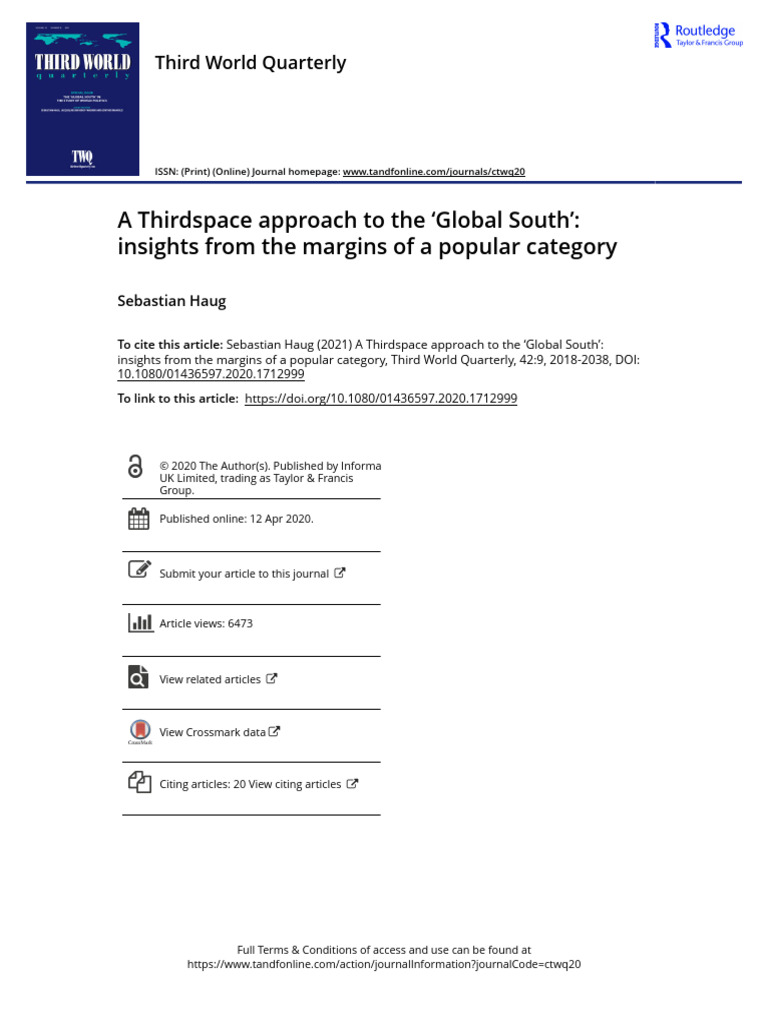 A Thirdspace Approach To The Global South Insights From The Margins of ...