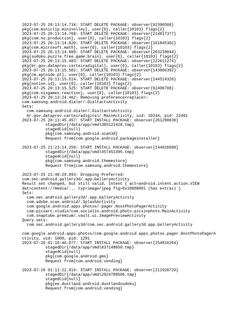 Pm Debug Info | PDF | Android (Operating System) | Software
