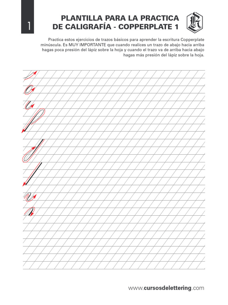 Ejercicios Básicos de Caligrafía Copperplate | PDF