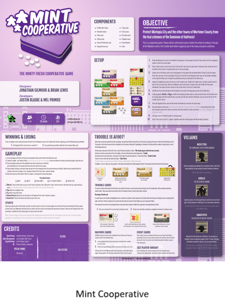 Mint Cooperative Rulesheet and Text Rules - Lowres | PDF | Games Of ...