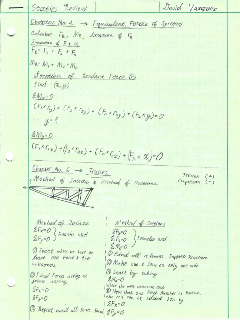 Statics Review | PDF