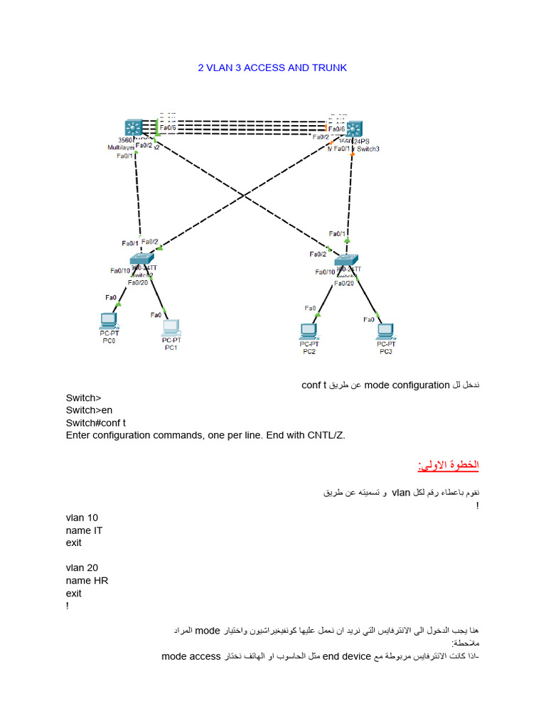 Vlan Access and Trunk | PDF