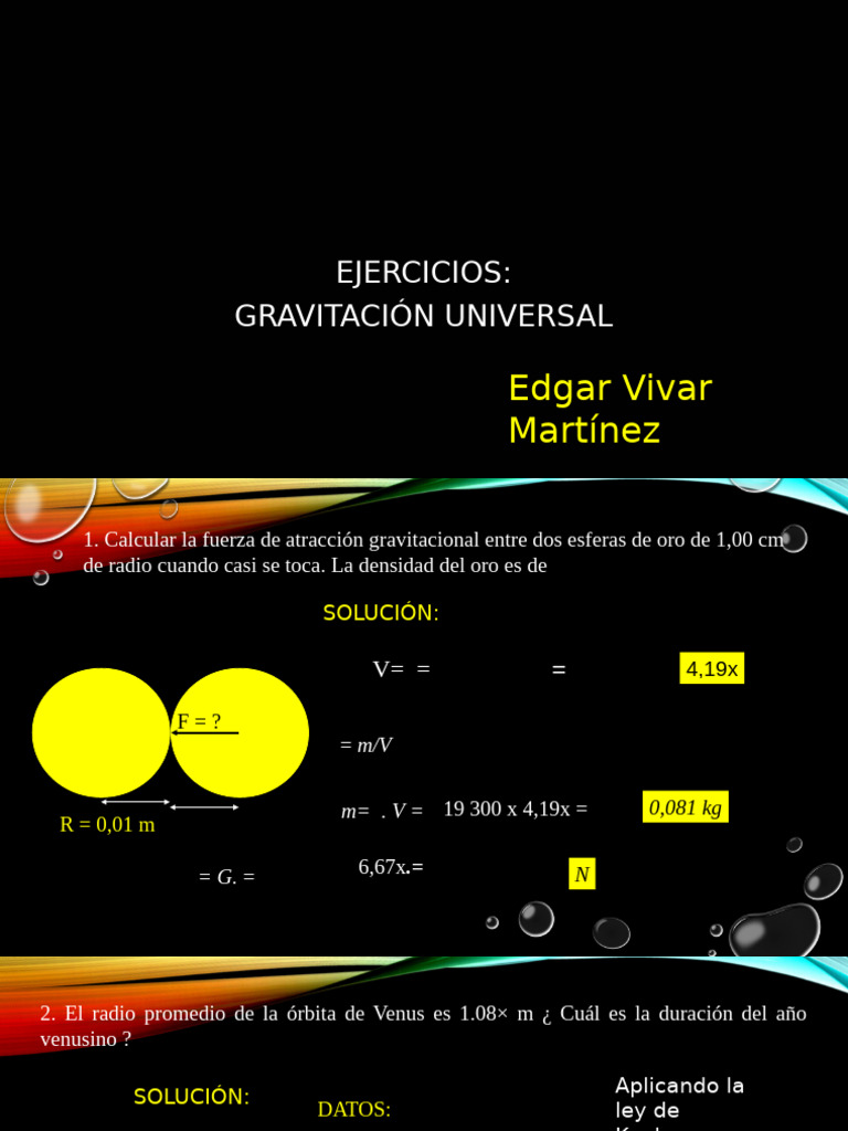 8C Ejercicios Gravitacion Ii | PDF | Dom | Ciencia planetaria