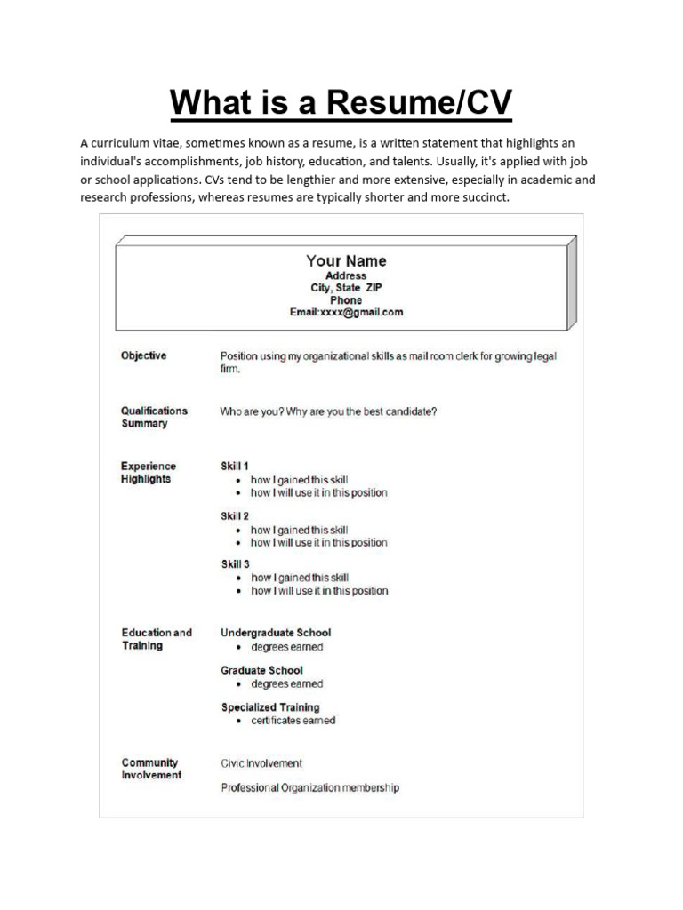 Resume, Cover Letter, Transcript Guide | PDF | Résumé