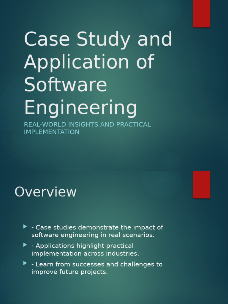 Case Study and Application of Software Engineering-1 | PDF