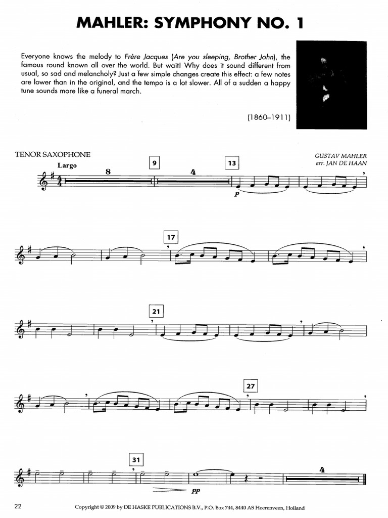 Mahler Sinf 1 Young Band - 06tenorsax | PDF