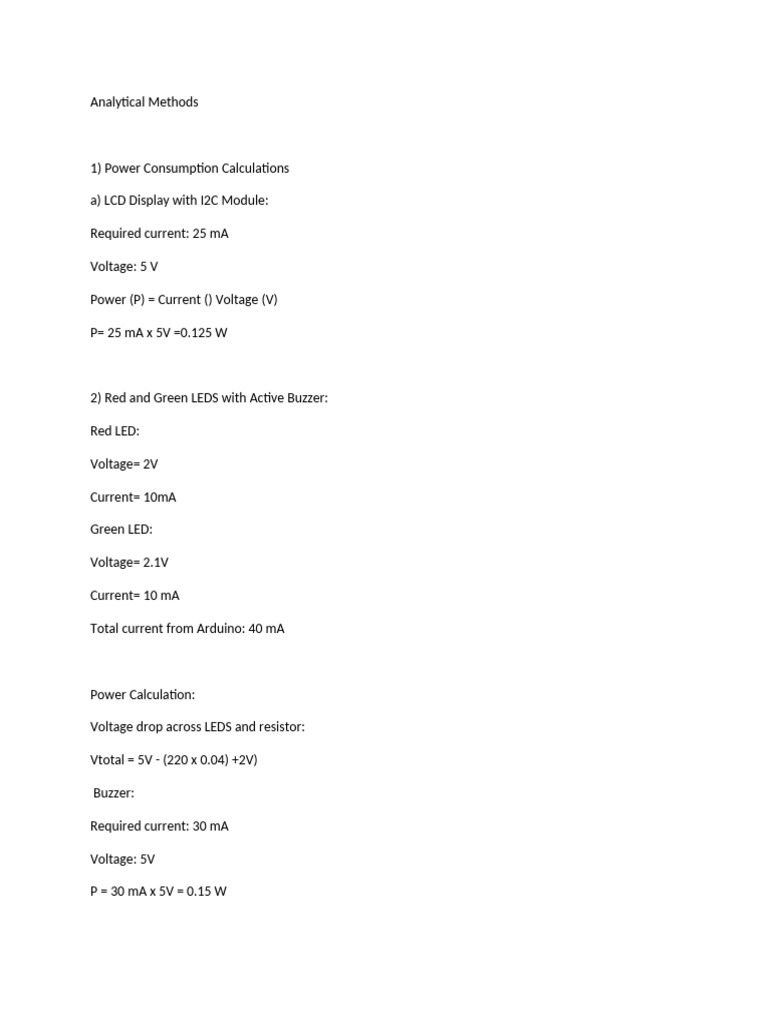 Analytical Methods | PDF | Power Supply | Direct Current