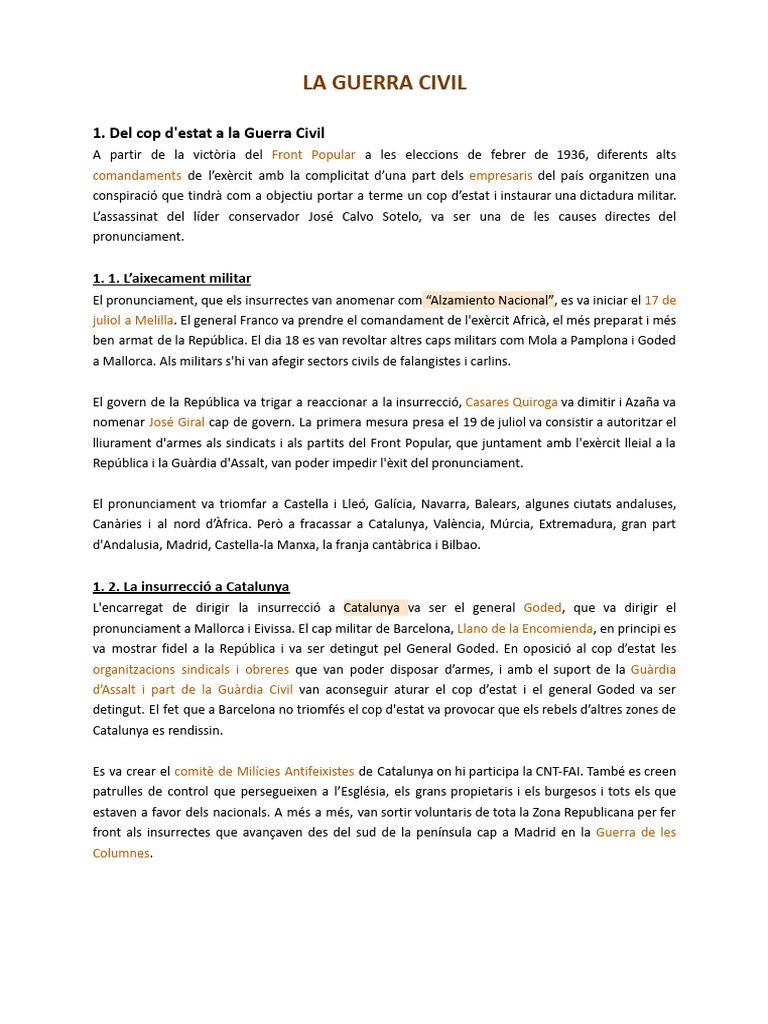 Apunts Complets Del Segon Bloc D'història | PDF