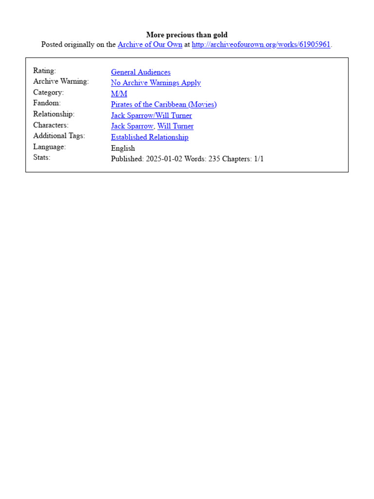 More Precious Than Gold | PDF