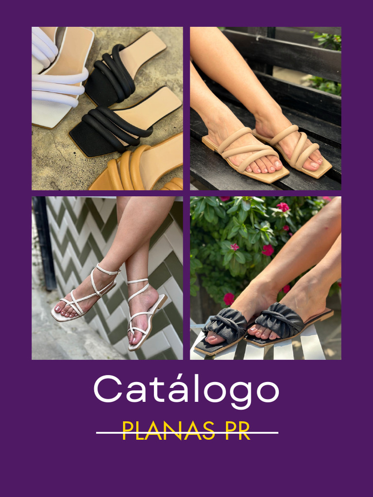 Catálogo de Sandalias Planas PR | PDF