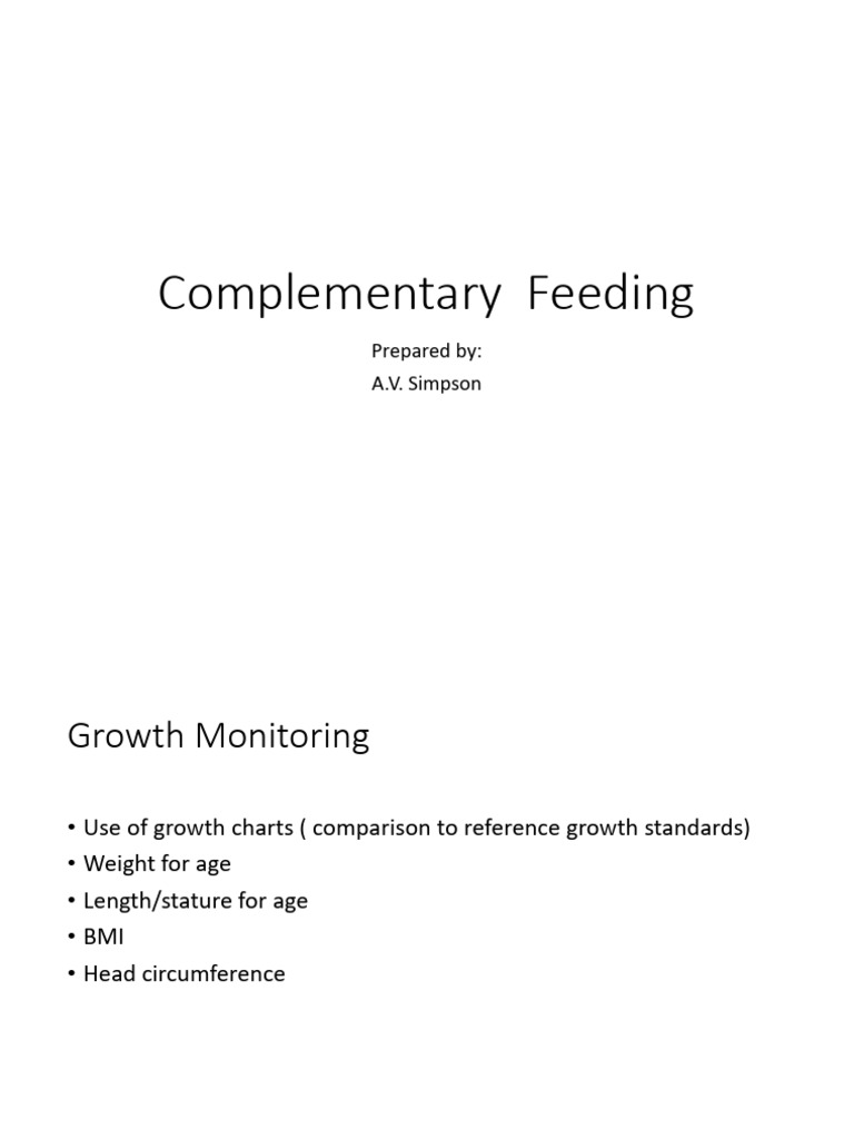 Complementary Feeding - 2022 | PDF | Foods | Weaning
