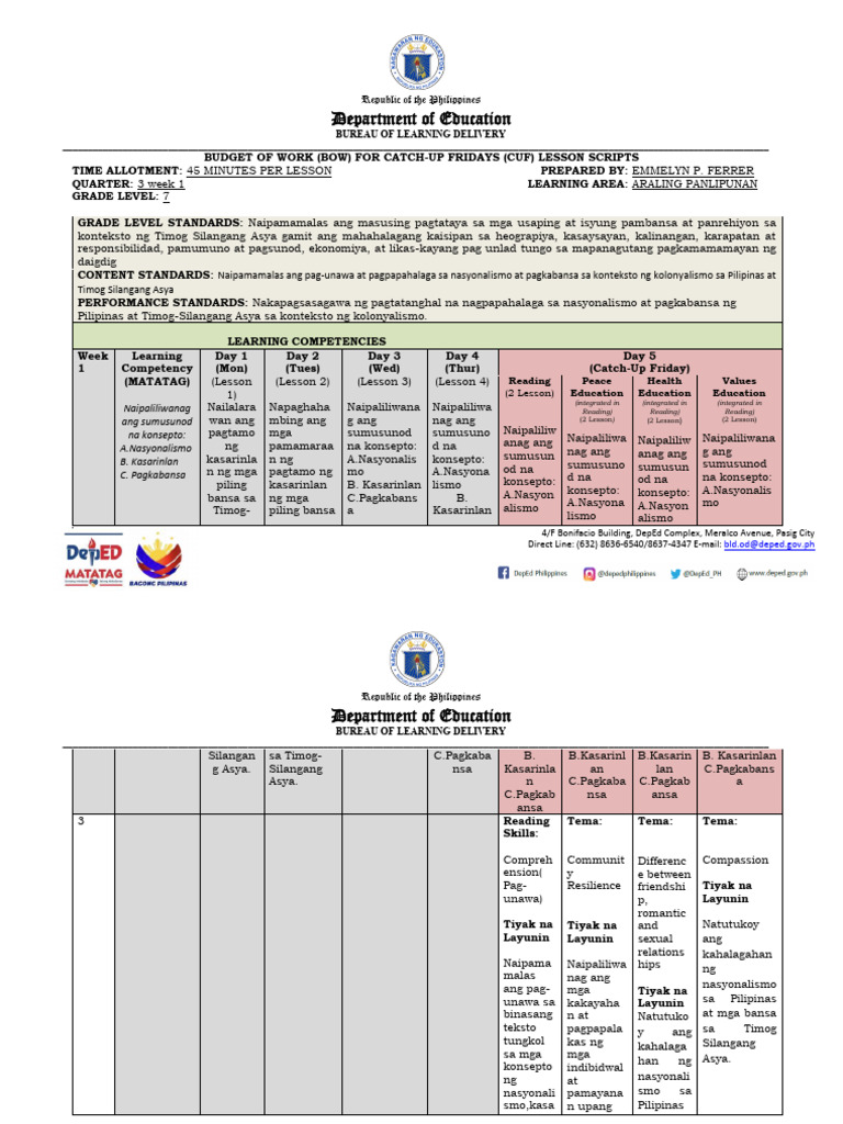 Co-2024-Bow-7-Cuf-Ap-Quarter 3-Week1 | PDF