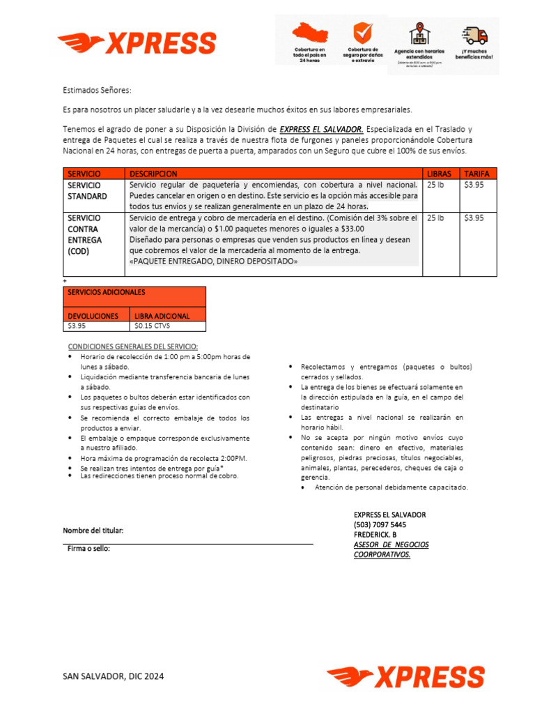 PROPUESTA EXPRESS SAL | PDF | Economias