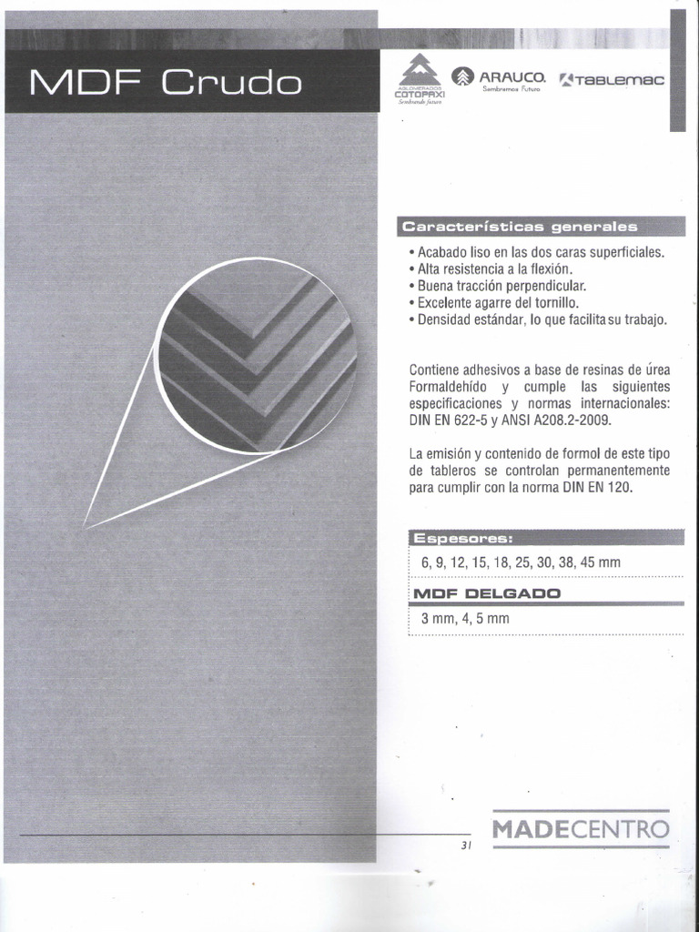 Ficha Técnica MDF | PDF