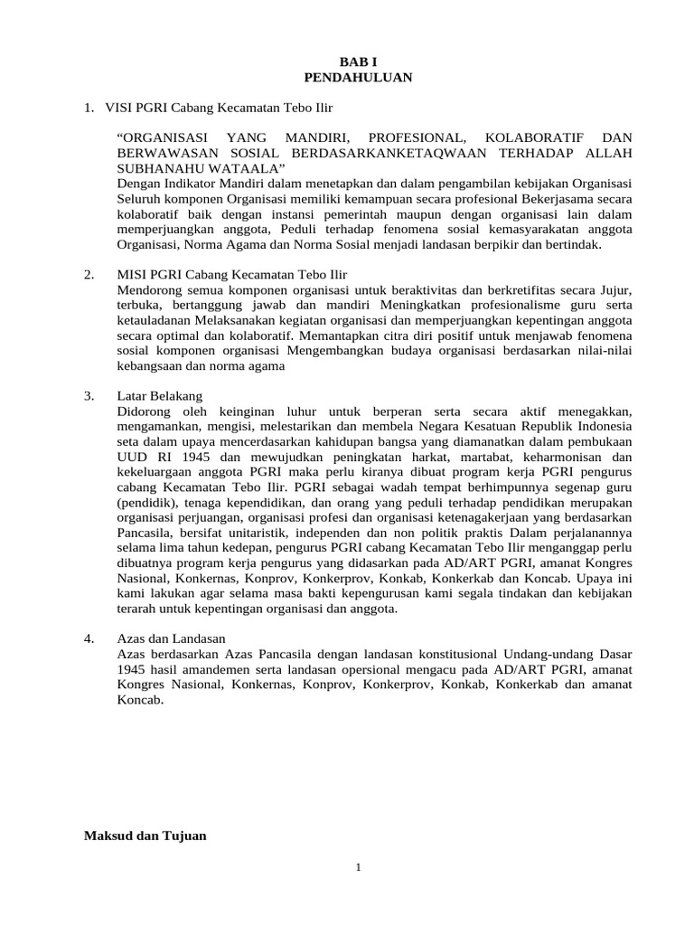 Progja Pgri Kecamatan | PDF