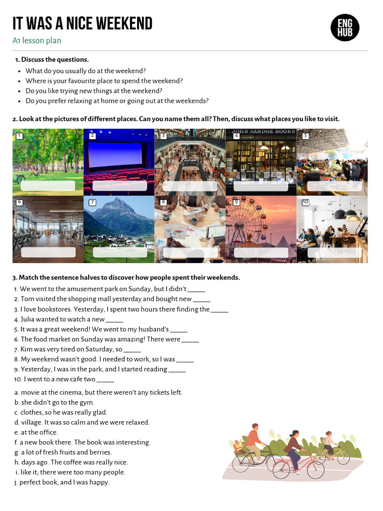 A1 Lesson Plan: Weekend Activities | PDF