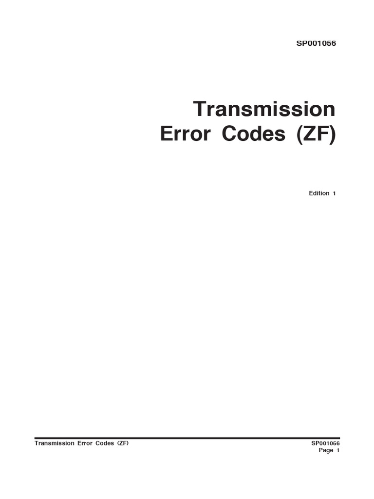 Codigos de Erro Transmissão ZF | PDF | Manual Transmission | Manufactured Goods