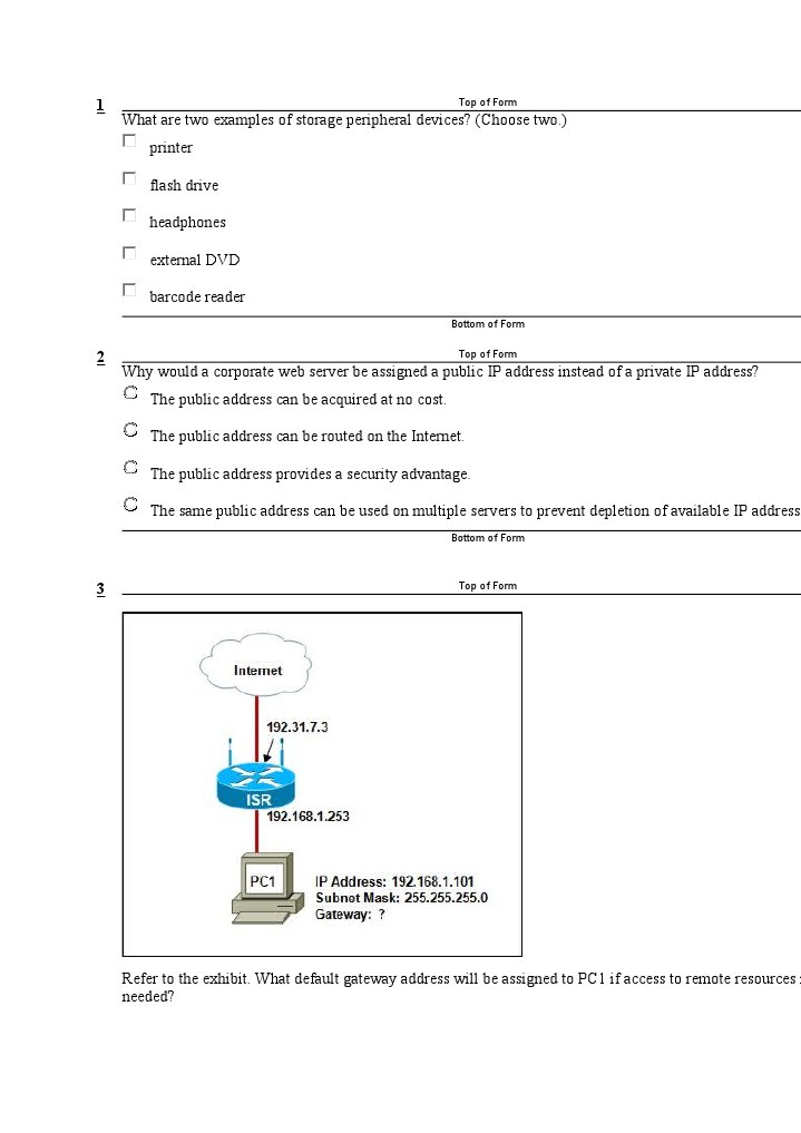 Exam | PDF | Ip Address | Computer Network