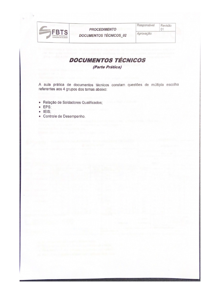PROCEDIMENTO DOCUMENTOS TÉCNICOS 02 (1) | PDF