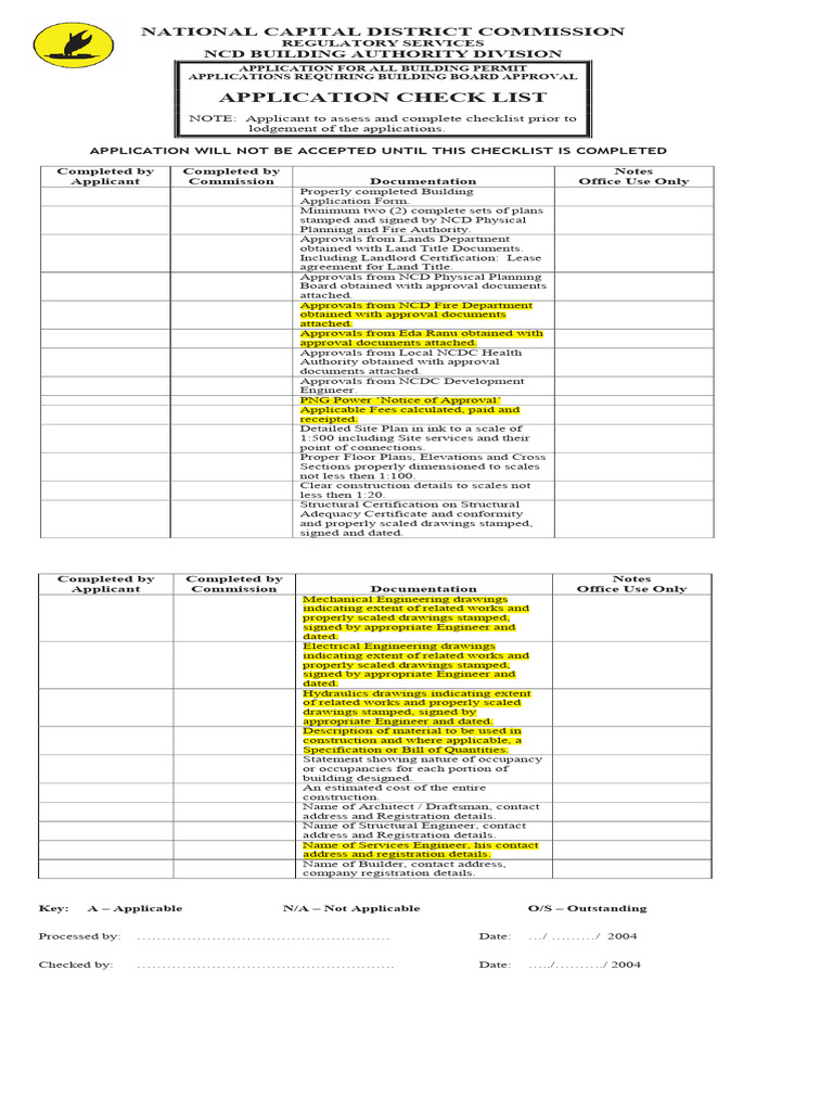 Building Permit Application Checklist | PDF | Engineering