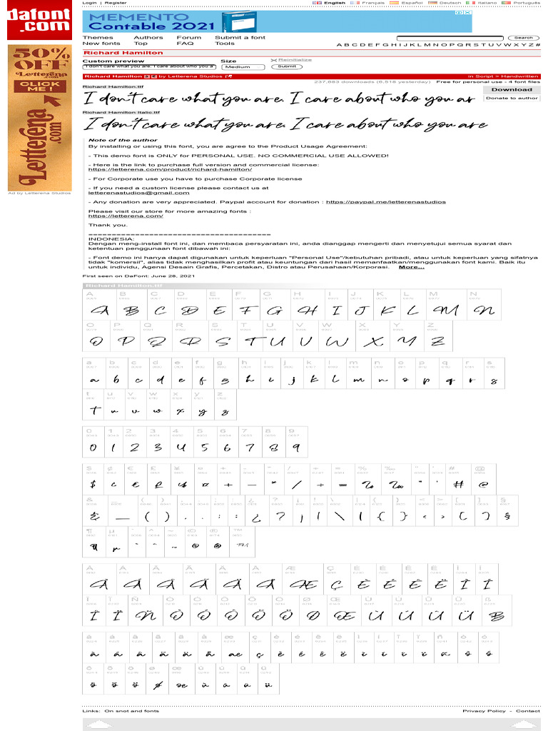 Richard Hamilton Font | PDF