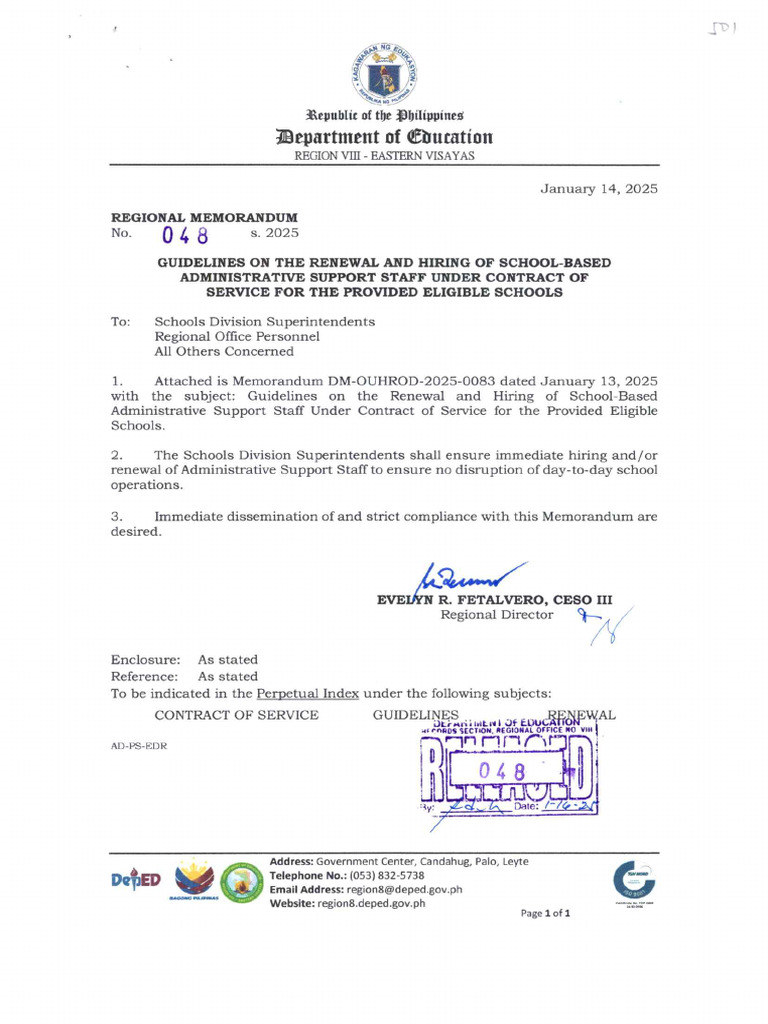 RM No. 048 S. 2025 AD PS 01162025 EDR | PDF