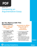 AP English Language Argumentative Essay Template (With Examples) | PDF ...
