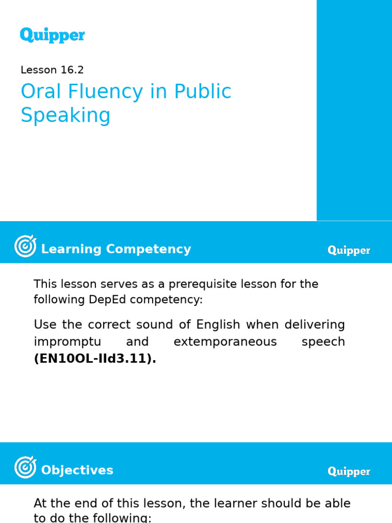 Mastering Oral Fluency in Speech | PDF | Fluency | Speech