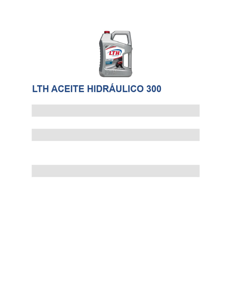 LTH Aceite Hidráulico 300 | PDF