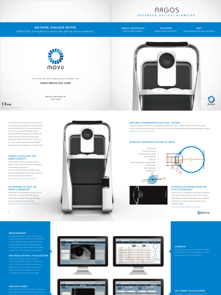 Advanced Optical Biometer ARGOS Overview | PDF | Vision | Optics