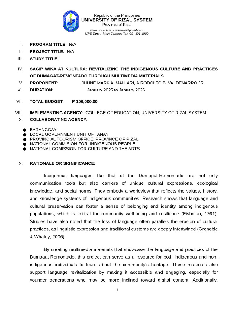 Sagip Wika at Kultura Study | PDF | Psychological Resilience | Multimedia