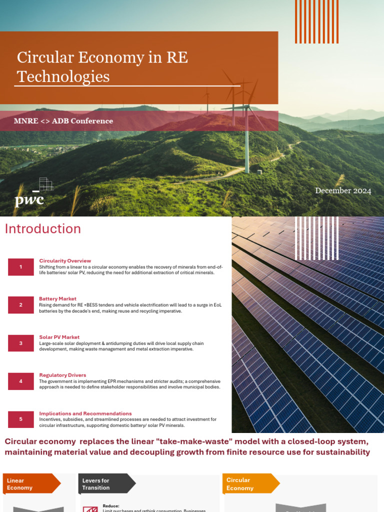 Circular Economy in Renewable Tech | PDF | Recycling | Photovoltaics