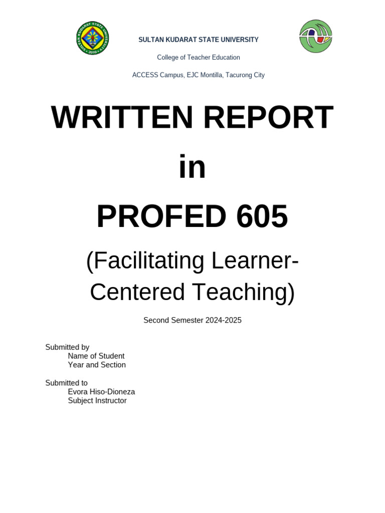 Written Report Format | PDF