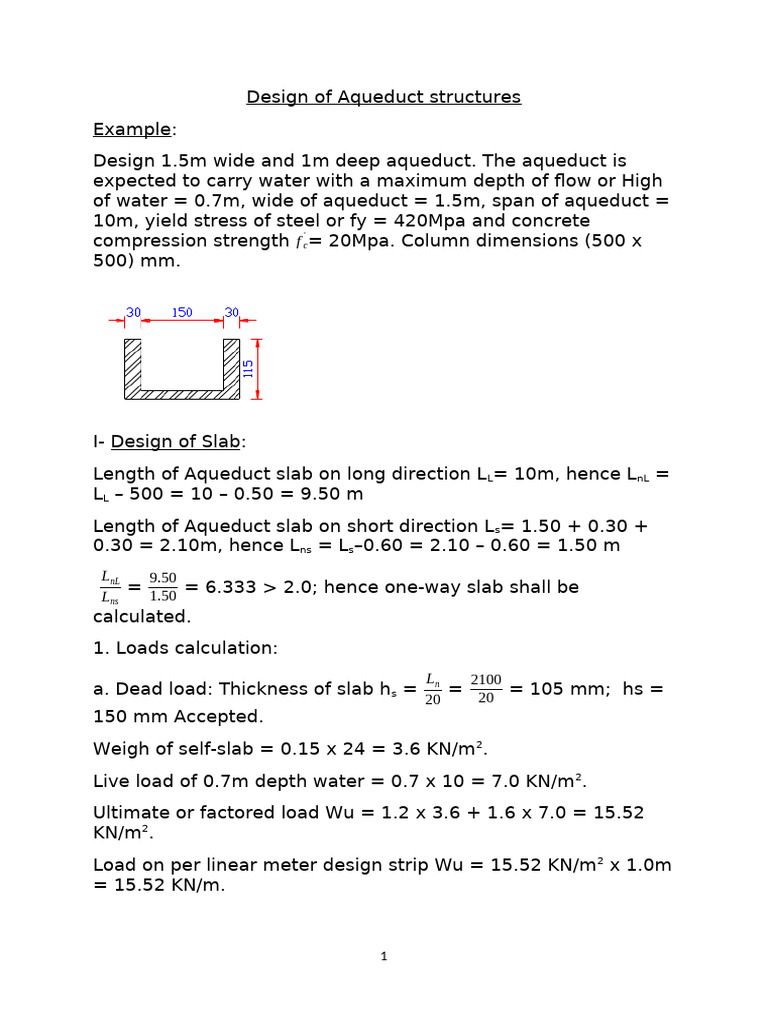Design of Aqueduct Structures | PDF | Solid Mechanics | Civil Engineering