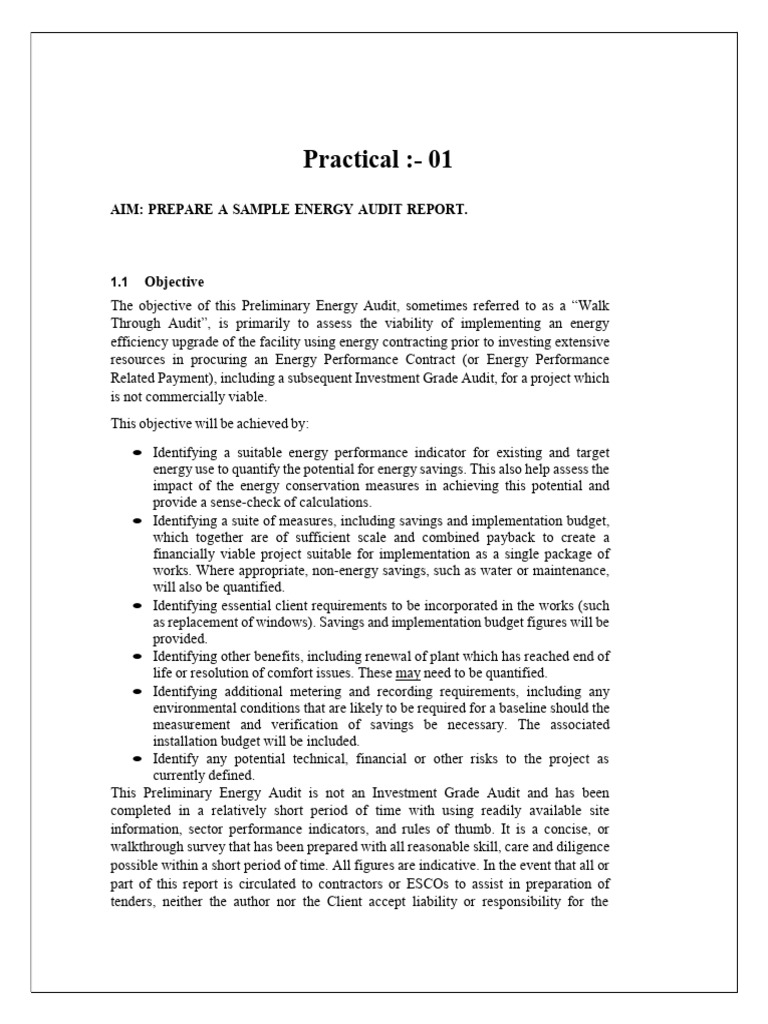 Conservation and Audit Lab-01 | PDF | Energy Conservation | Audit