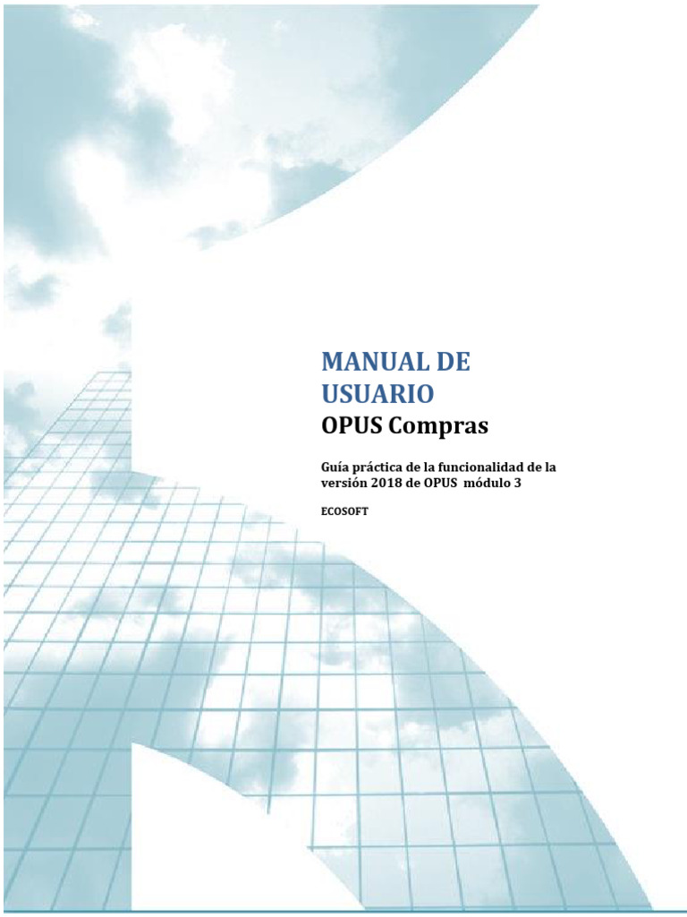 03 Manual Opus Compras | PDF | Ventana (informática) | Contraseña