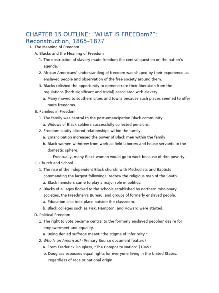 GML7 Chapter 15 Outline | PDF | Reconstruction Era | Fourteenth ...