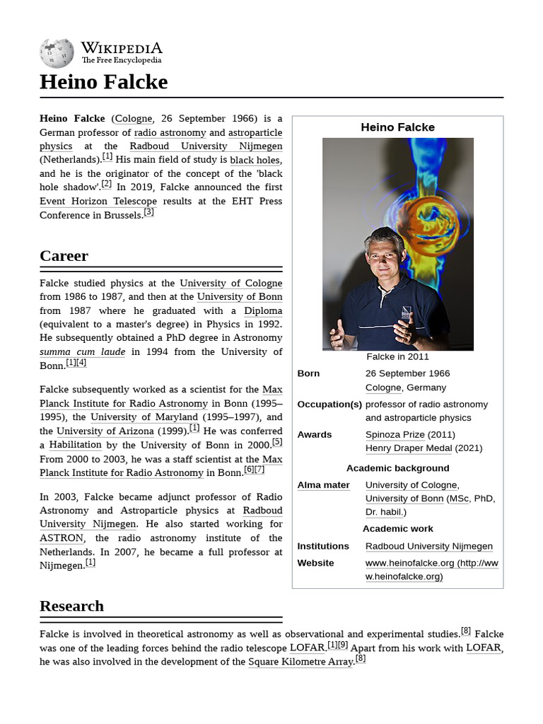 Heino_Falcke | PDF | Astronomy | Astrophysics