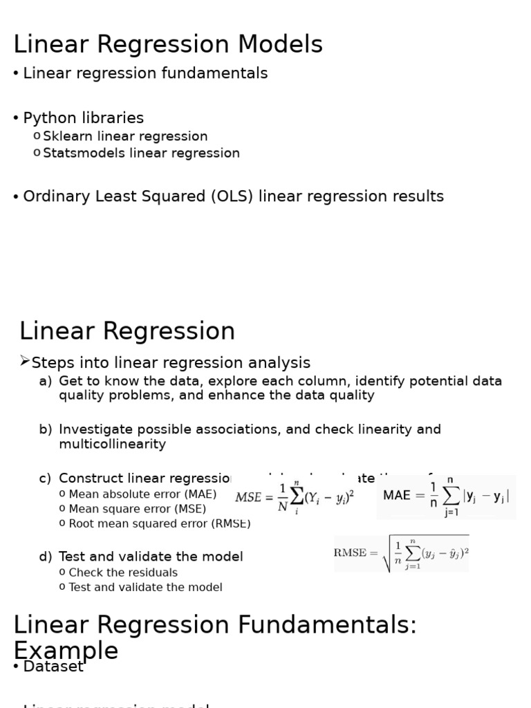 Linear Regression - 2 | PDF | Ordinary Least Squares | Linear Regression