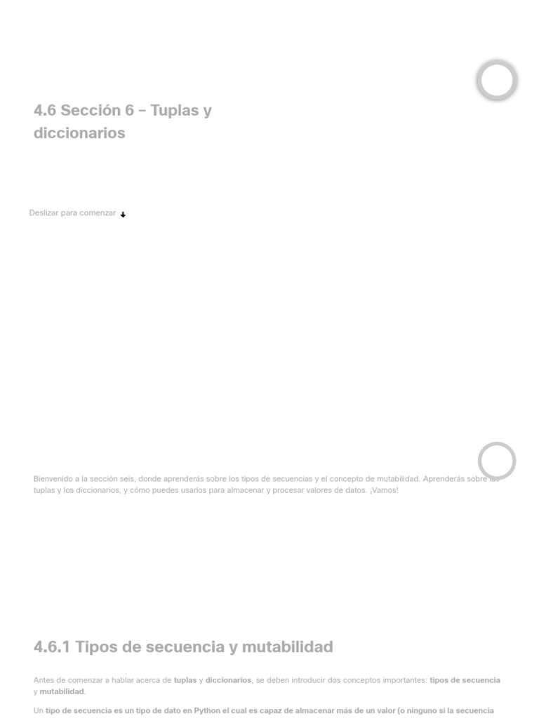 Tuplas y Diccionarios en Python | PDF | Python (lenguaje de ...