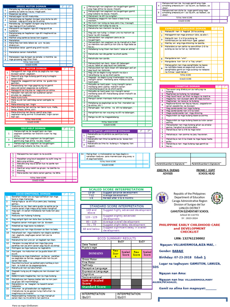 Eccd Checklist 2018 2019 | PDF