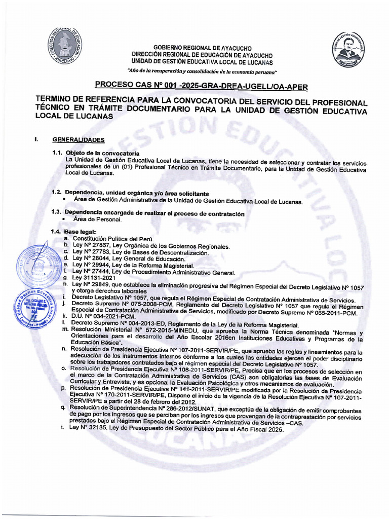 TDR Trámite Documentario | PDF