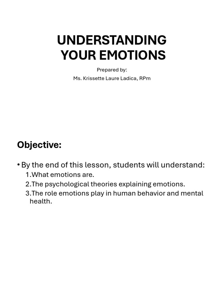 Understanding Your Emotions | PDF | Emotions | Amygdala