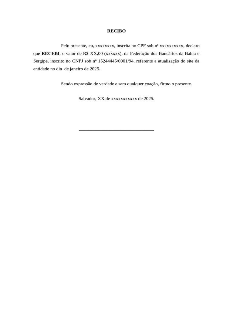 Modelo Recibo (PDF - Io) | PDF