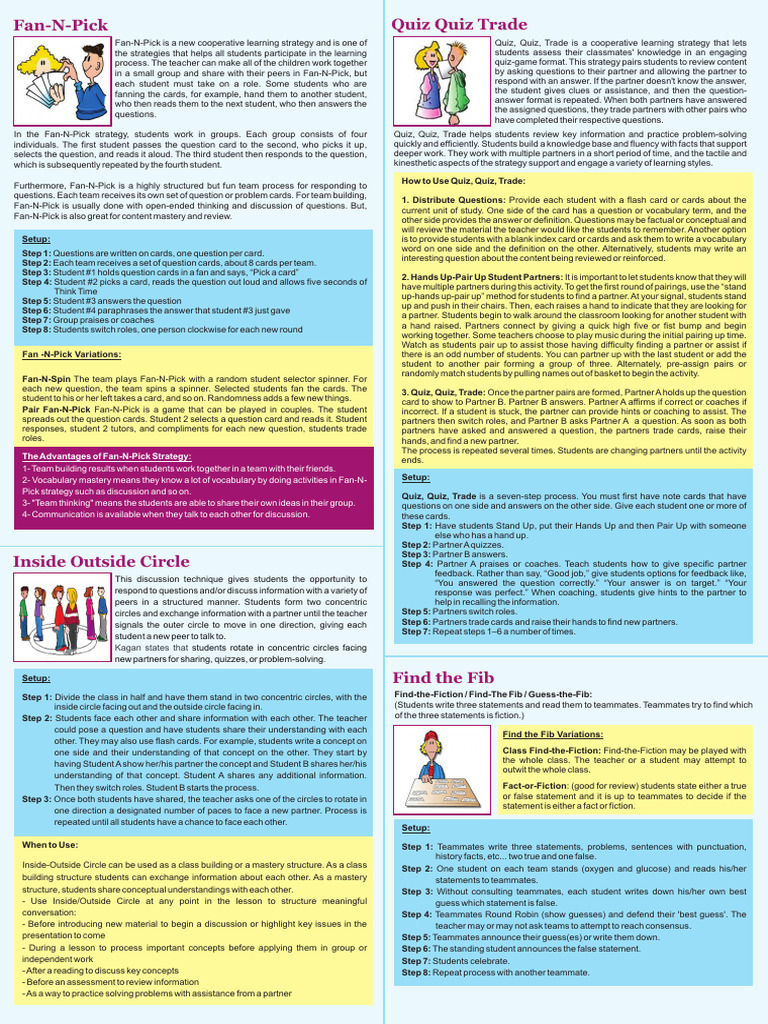Fan-N-Pick: Engaging Cooperative Learning | PDF | Question | Learning