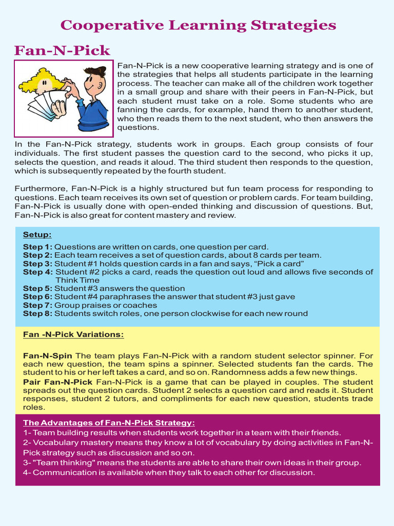 A4 Size - Cooperative Learning Strategies | PDF | Behavior Modification | Cognitive Science