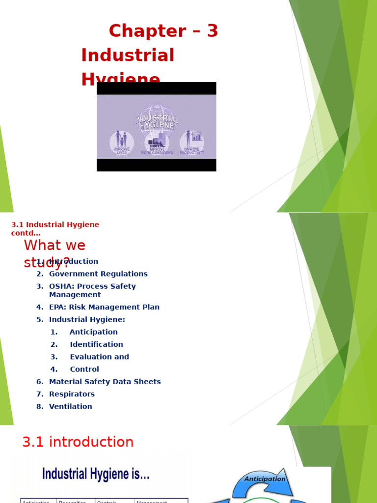 Industrial Hygiene: Key Concepts and Regulations | PDF