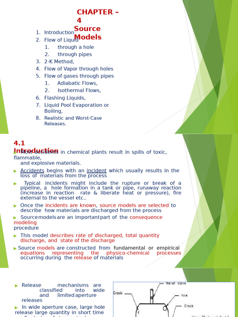 Source Models for Chemical Releases | PDF