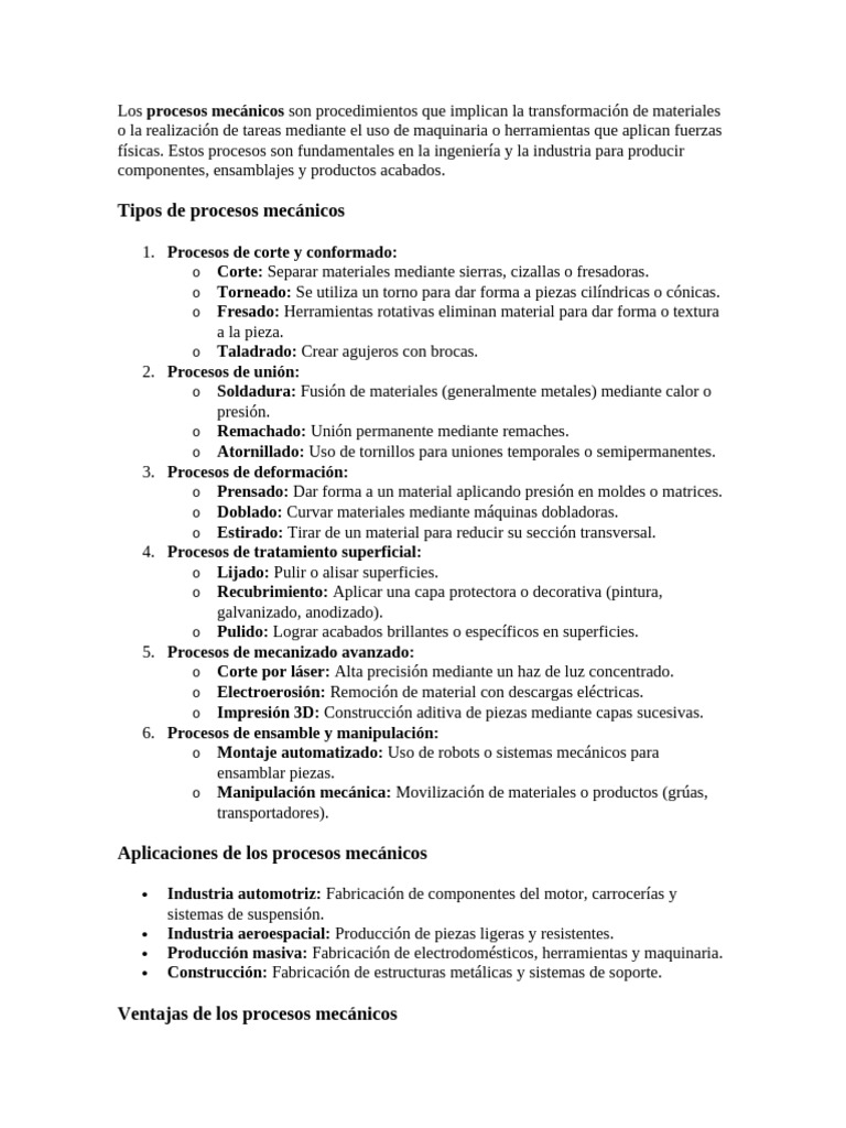 Procesos Mecanicos | PDF | Tornillo | Remache