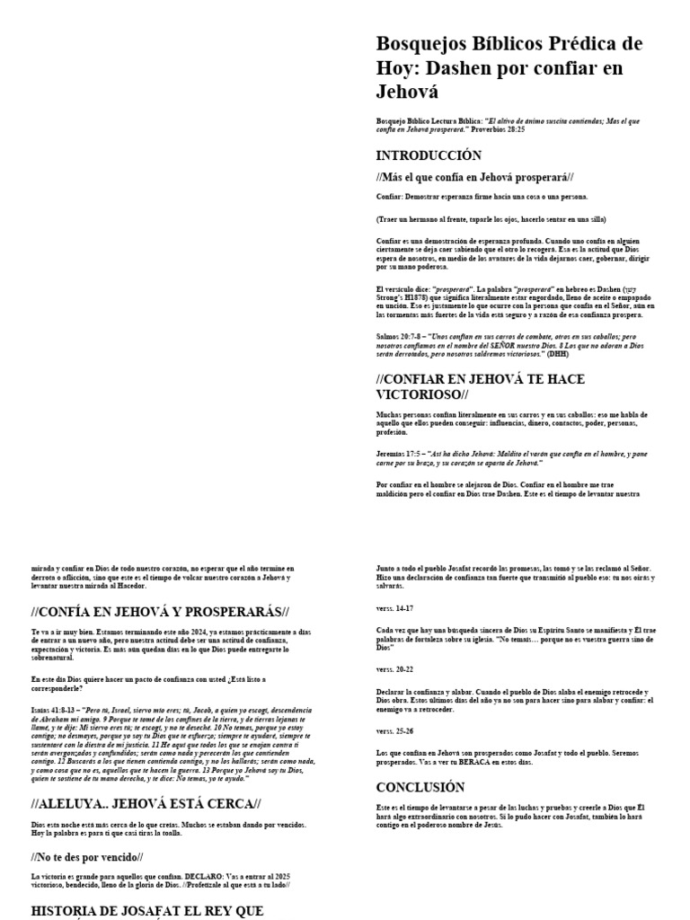 Confía en Jehová y Prosperarás | PDF | Dios | Jehová